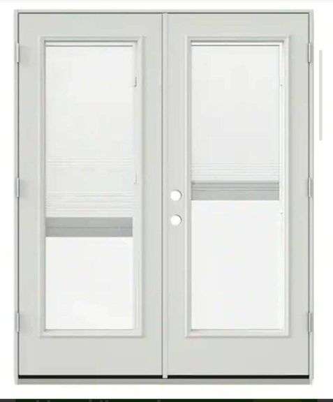 New 72 in. x 80 in. Left-Hand/Inswing Low-E 1 Lite Primed Steel Double ...