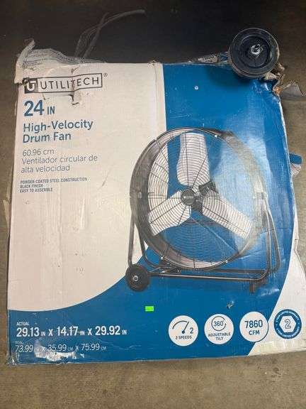 Utilitech 24-In. High-Velocity Drum Fan pre-owned - Metzger Property ...