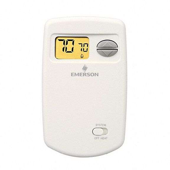 EMERSON - EMERSON Low Voltage Thermostat: Heat Only, RH/W, Auto, On-Off ...