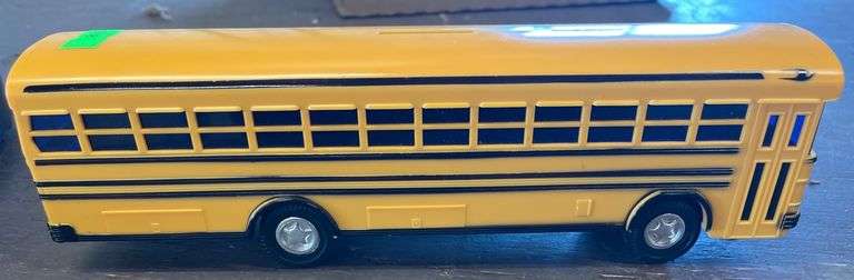 10-Inch Plastic Yellow School Bus Bank by Jimson, Made in Hong Kong ...