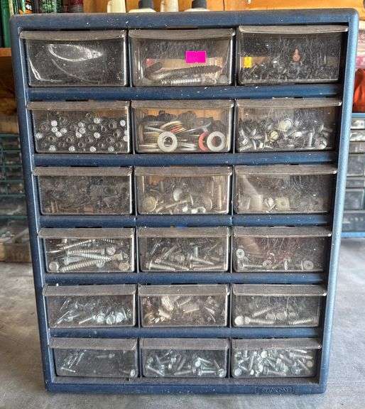 Stack-On Plastic Drawer Organizer with Contents Inc. Screws, Bolts ...