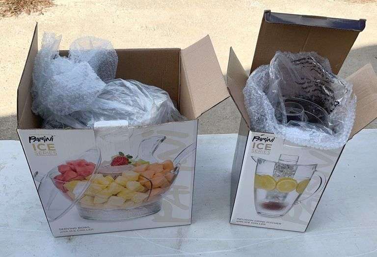 Parini ice series serving bowl with chiller and infusion drink pitcher ...