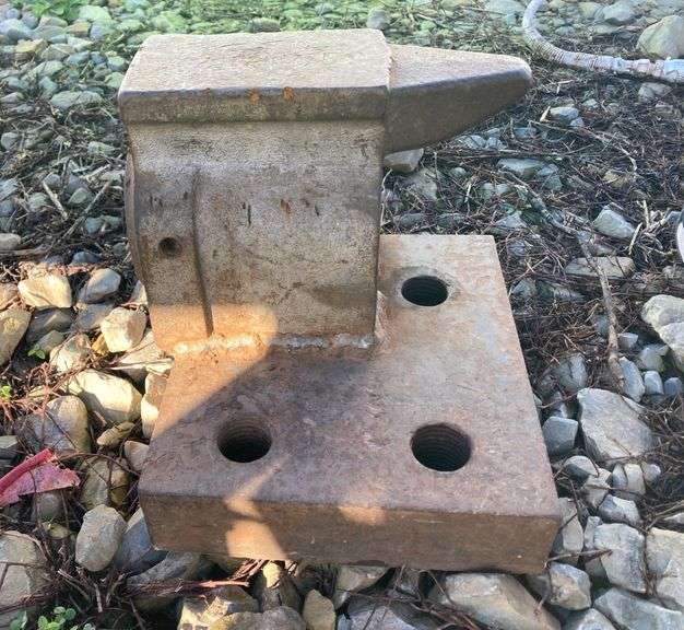 Steel Hardie Hole Anvil on Flat Base with 3 Mounting Holes, 9”x9”x8 ...