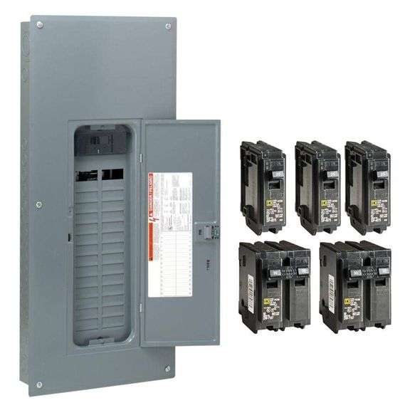 SQUARE D - Homeline 150 Amp 30-Space 60-Circuit Indoor Main Breaker ...