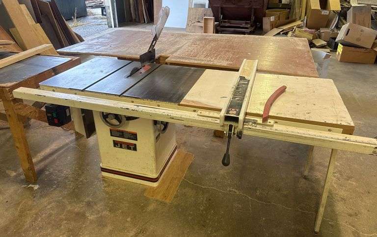 Jet Table Saw with Extension Tables and 3HP Motor - Metzger Property ...
