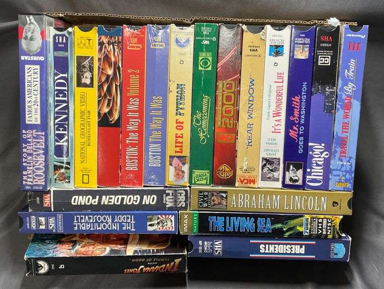 20 VHS Tapes Featuring Historical Events and Classic Films - Metzger ...