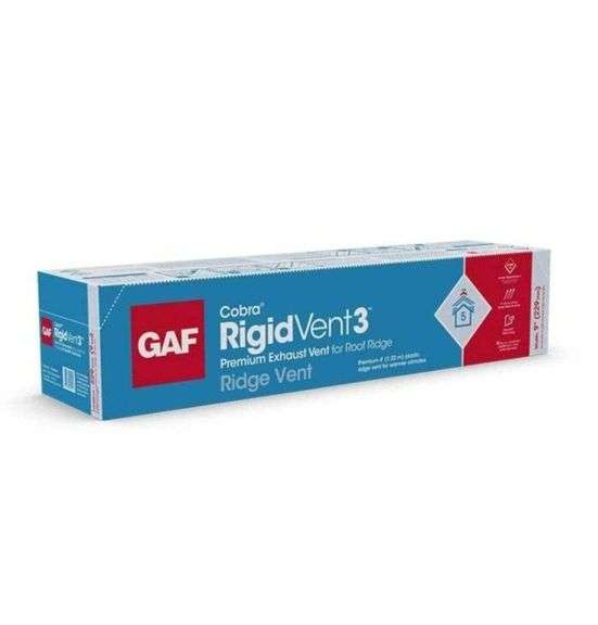 GAF Cobra Rigid Vent 3-Plastic Roof Ridge Vent in Black, Plastic, 11.5 ...