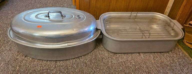 Comet Aluminum Roasting Pan and Kitchen Craft Pan and Lid, 17″, 18″ L ...