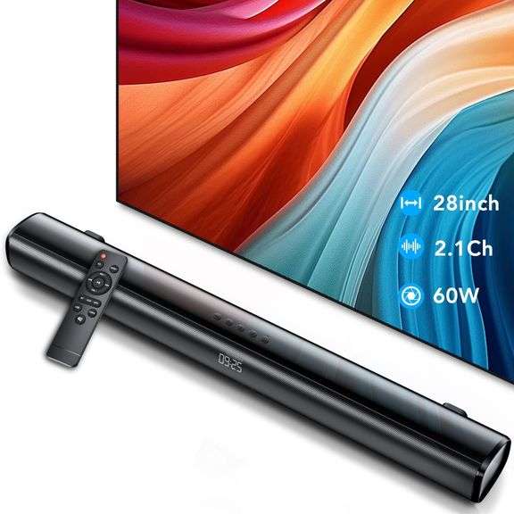 CASCHO - Sound Bar for TV, 60W Soundbar TV Speakers, 2.1 ch Home ...