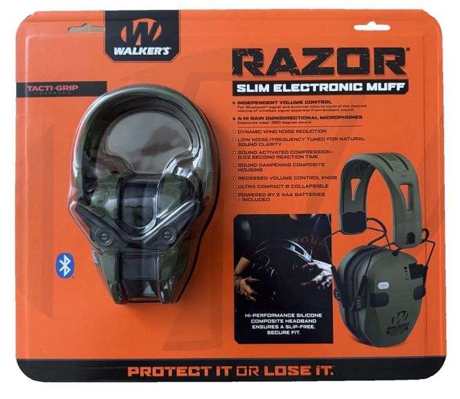Walker’s Razor Slim Electronic Ear Muff with Bluetooth Technology ...