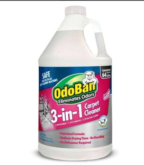OdoBan 1 Gal. 3-in-1 Carpet Cleaner, Concentrated Solution, Fragrance ...