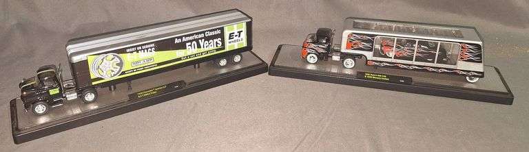 1/64 Scale Die-Cast Models: 1958 Chevrolet Spartan LCF Trailer and 1956 ...