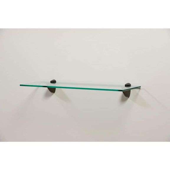 WALLSCAPES - Capri 24 in. W x 8 in. D Clear Glass with Pelican Brackets ...
