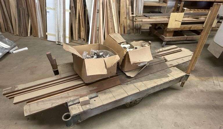 Cart with Contents Inc. Plumbing Fixtures and Assorted Materials, Wood ...