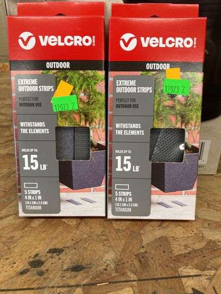 Velcro Extreme Outdoor Strips 15 lb Weight Capacity, 5 Strips (2 Packs ...