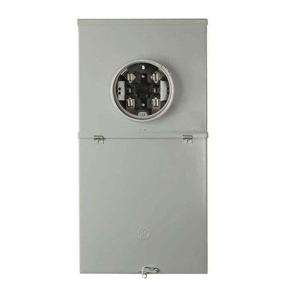 GE - Power Mark Gold 200 Amp 4-Space 8-Circuit Meter Socket Load Center ...