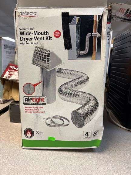Deflecto Supurr-Flex Wide-Mouth Dryer Vent Kit with Pest Guard ...