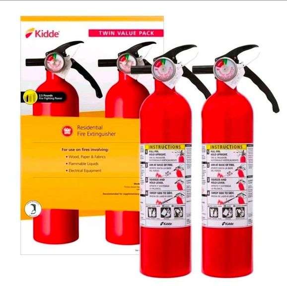 Kidde Home (1-A:10-B:C) Class ABC 2.5 lbs. Fire Extinguisher (2-Pack) - Metzger Property ...