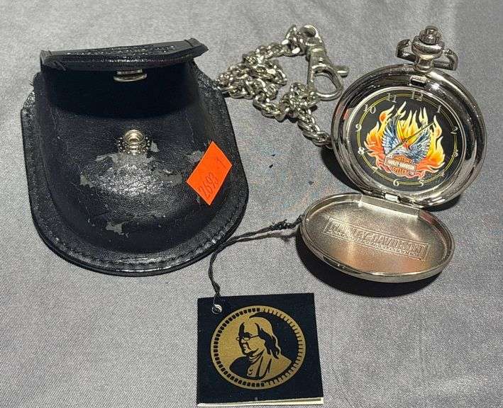 Harley-Davidson Licensed Pocket Watch by Franklin Mint with Case ...