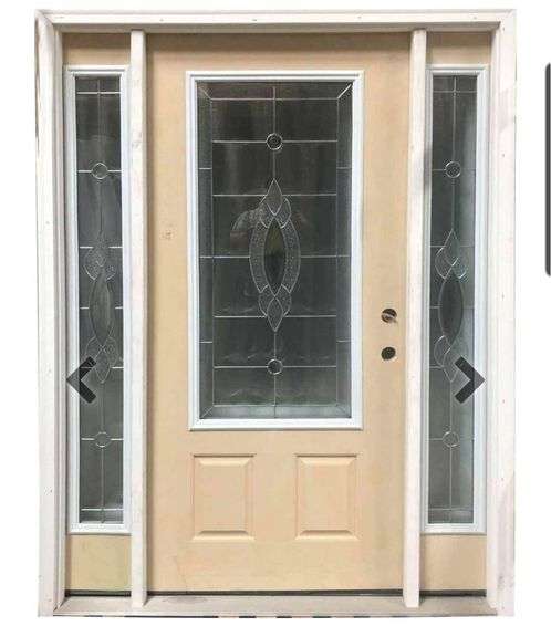 Left-Hand Inswing Steel Prehung Front Door with Sidelite 61″ x 80″ has ...