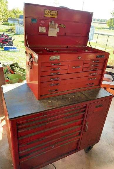 Matco tool box - top box is Matco, the bottom box on wheels is snap on ...