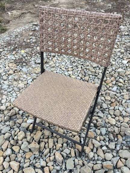 2 Stackable Outdoor Chairs with Woven Seats by StyleWell 15”x16”x32 ...