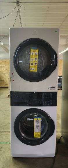 Electrolux LuxCare Wash Stacked Laundry Center with 4.4-cu ft Front ...