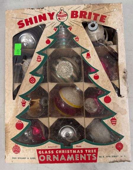 Shiny Brite Glass Christmas Tree Ornaments in Original Packaging ...