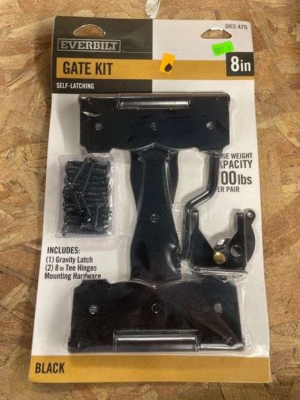Everbilt 8-Inch Black Gate Kit with Self-Latching Mechanism - Metzger ...