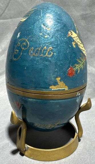 Hand-Painted Peace Egg Trinket Box, 6” x 3” x 3” - Metzger Property ...