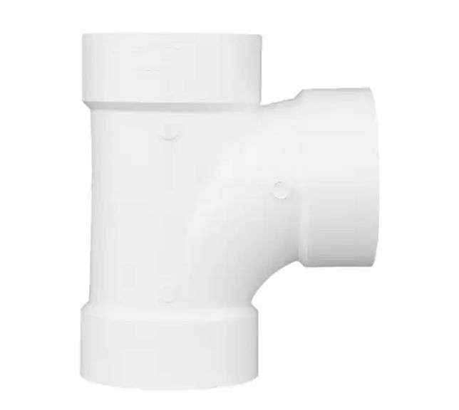 6 White PVC Pipe T-Fittings for Plumbing Applications 1-1/2” - Metzger ...