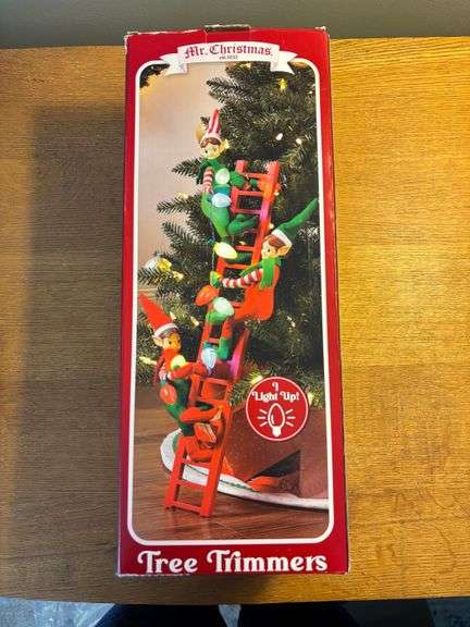 Light-Up Elf Ladder – Mr. Christmas “Tree Trimmers” - Metzger Property ...