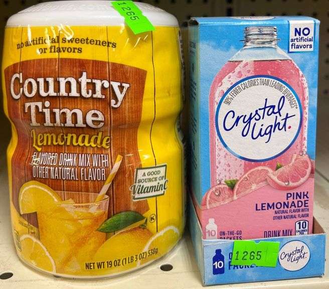 Country Time Lemonade Drink Mix and Crystal Light Pink Lemonade Packets - Metzger Property ...