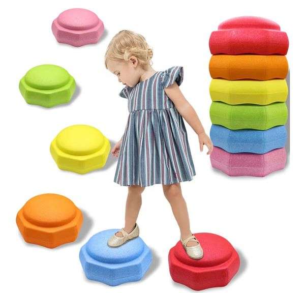 6 Foam Stepping Stones in Assorted Colors - Metzger Property Services, LLC