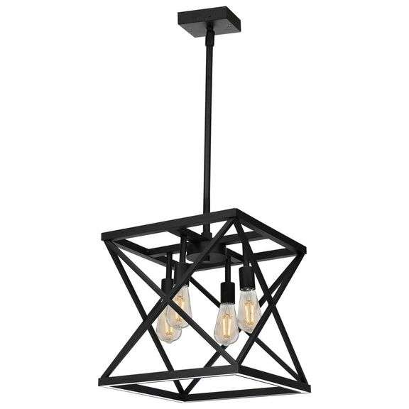 FEIT ELECTRIC - Katalyst 60-Watt 4-Light Matte Black Modern Adjustable ...