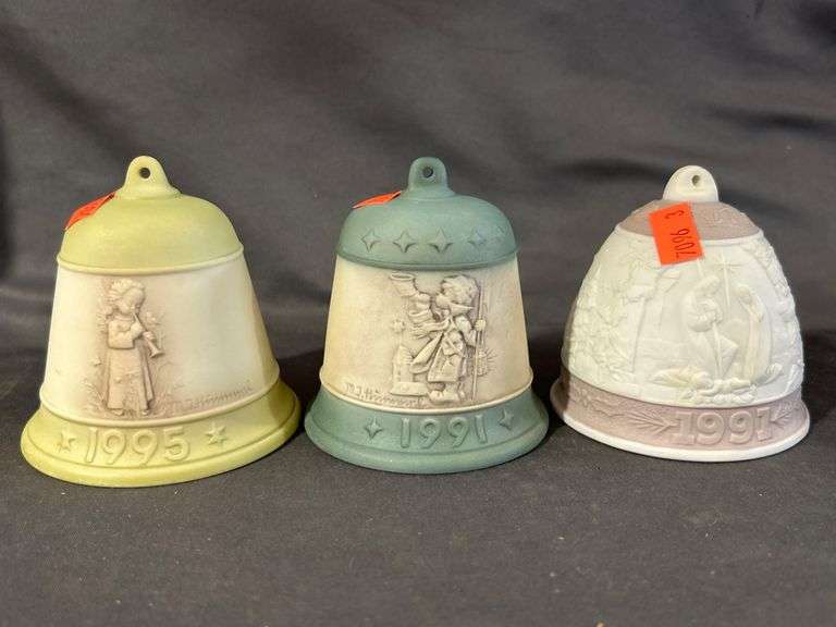 3 Decorative Porcelain Bells by Goebel and Lladro - Metzger Property ...