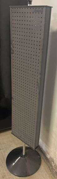 Freestanding Rotating Display Rack with Pegboard Panels 63” - Metzger ...