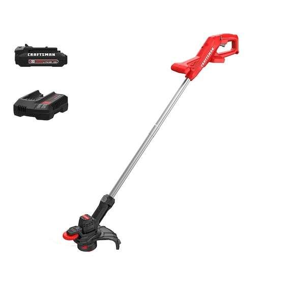 CRAFTSMAN - CRAFTSMAN 20-volt max 10.0-in Straight Shaft Battery String ...