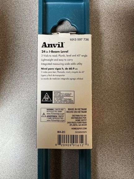 Anvil 24-Inch I-Beam Level with Integrated Measuring Scale - Metzger ...