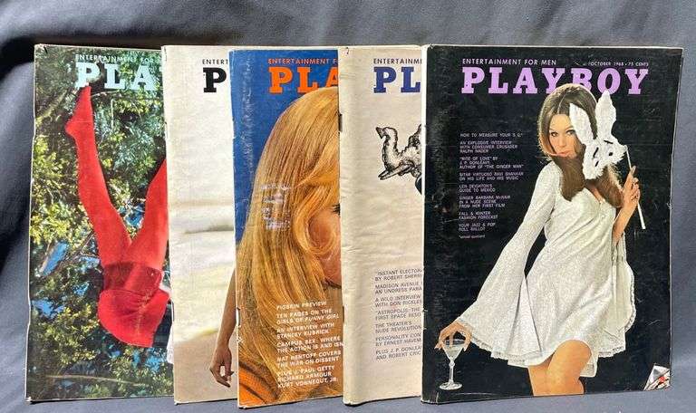5 Playboy Magazine Issues, July to October 1968 - Metzger Property ...