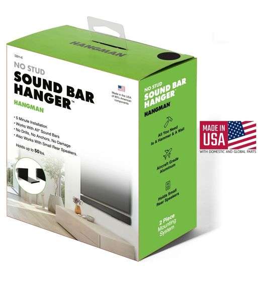 Hangman No Stud Sound Bar Hanger with 50 lb Weight Capacity - Metzger ...