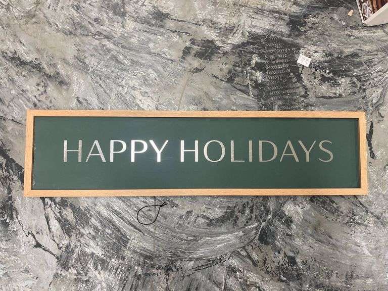 Threshold Canvas Holiday Sign with Green Background 10″ x 40″ - Metzger ...