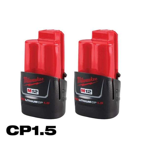 MILWAUKEE - M12 12-Volt 1.5 Ah Lithium-Ion Compact Battery Pack (2-Pack ...