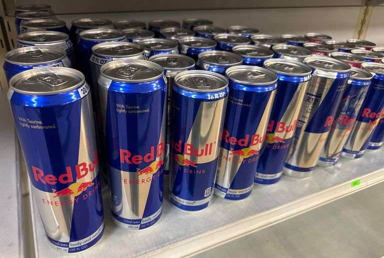 Red Bull Energy Drink Cans inc. (10) 20oz, (19) 16 oz, (15) 12oz & (24 ...