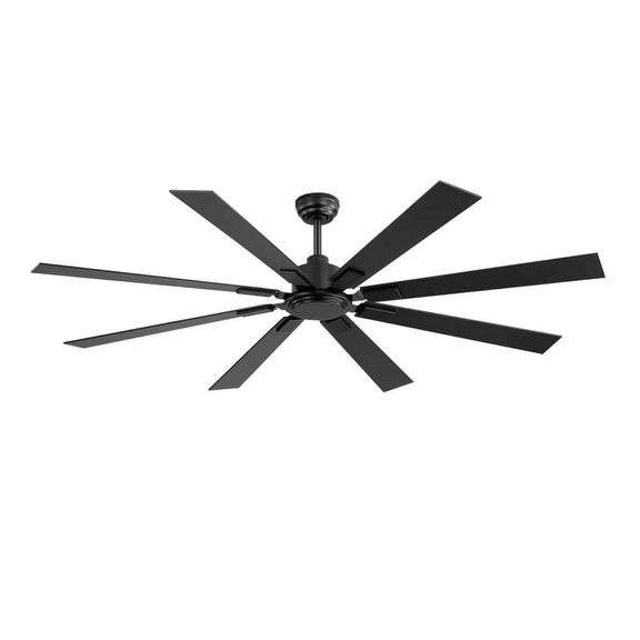 HINNIXY - 72 in. Indoor/Outdoor DC Motor Matte Black Ceiling Fan with ...
