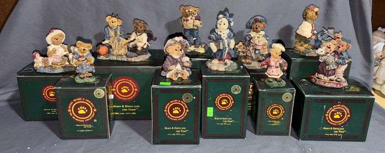 Boyds Bears & Friends Resin Figurines, Bearstone Collection, Lot of 12 ...