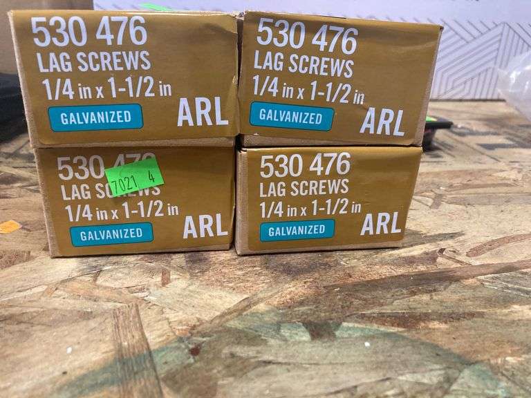 Everbilt Galvanized Lag Screws, 1/4 in. x 1-1/2 in., 25-Pack, Lot of 4 ...