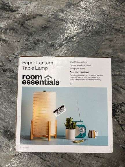Room Essentials Paper Lantern Table Lamp with Rice Paper Shade ...