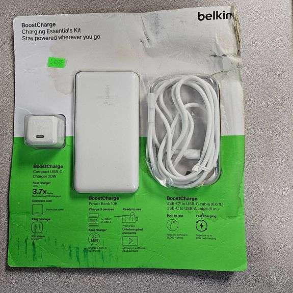 Belkin BoostCharge Charging Essentials Kit with USB-C Power Bank ...