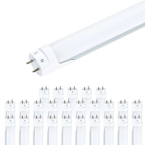 VIRIBRIGHT - LED Tube 18-Watt T8 4 ft. 5000K Daylight Ballast Bypass (25-Pack) - Metzger ...